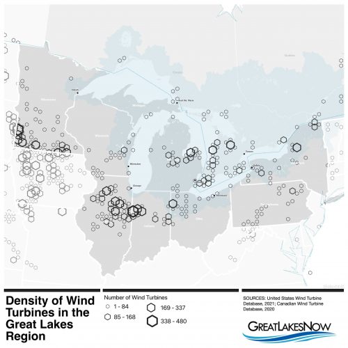 Wind turbines: Where do they cluster around the Great Lakes? | News ...